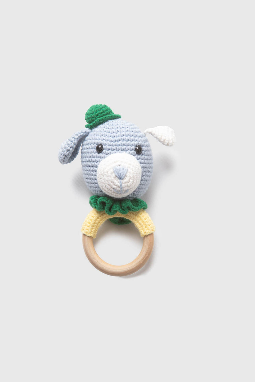 Amigurumi Dog Rattle Blue | Totzee.com